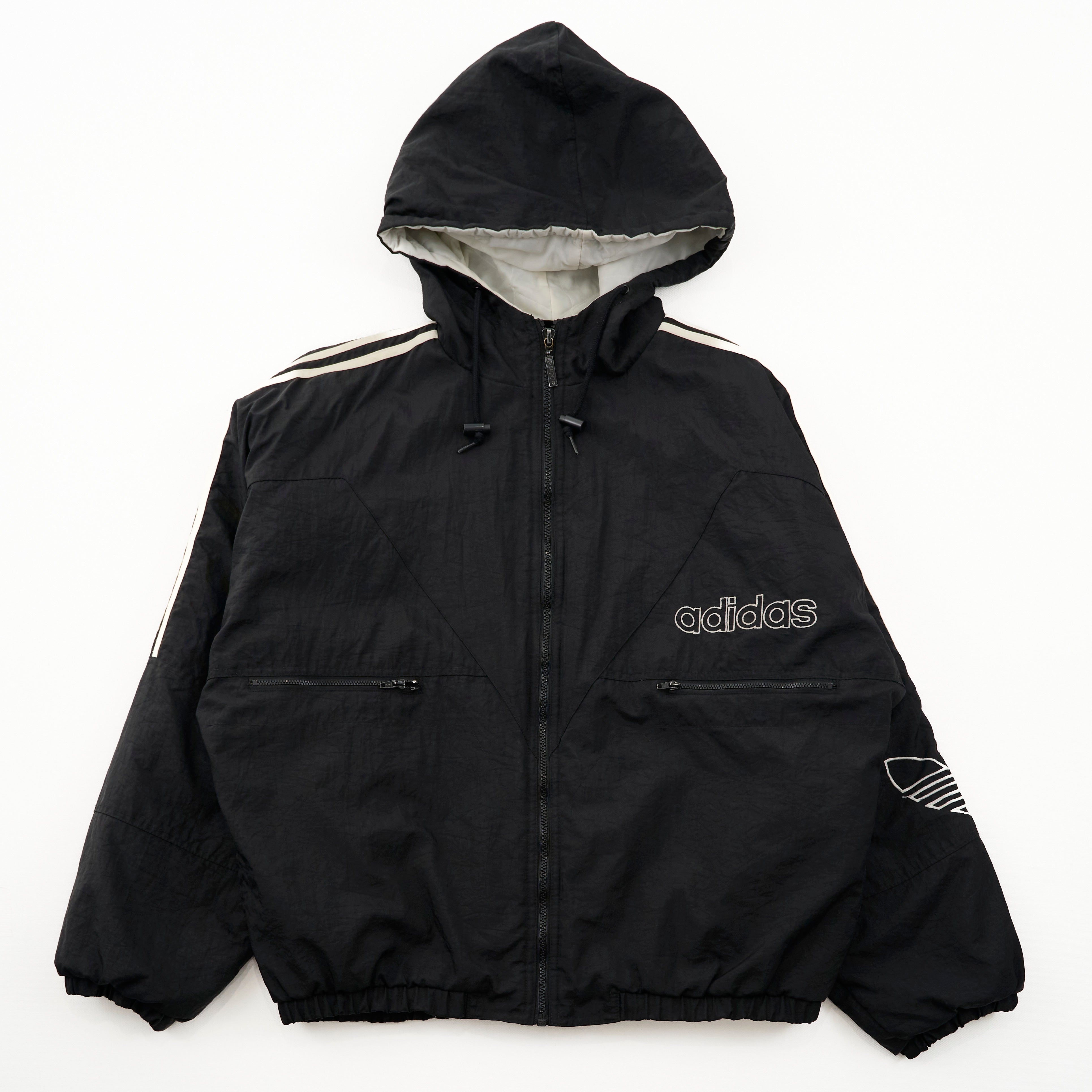 Vintage Adidas Black Windbreaker - L – Vintage Packs